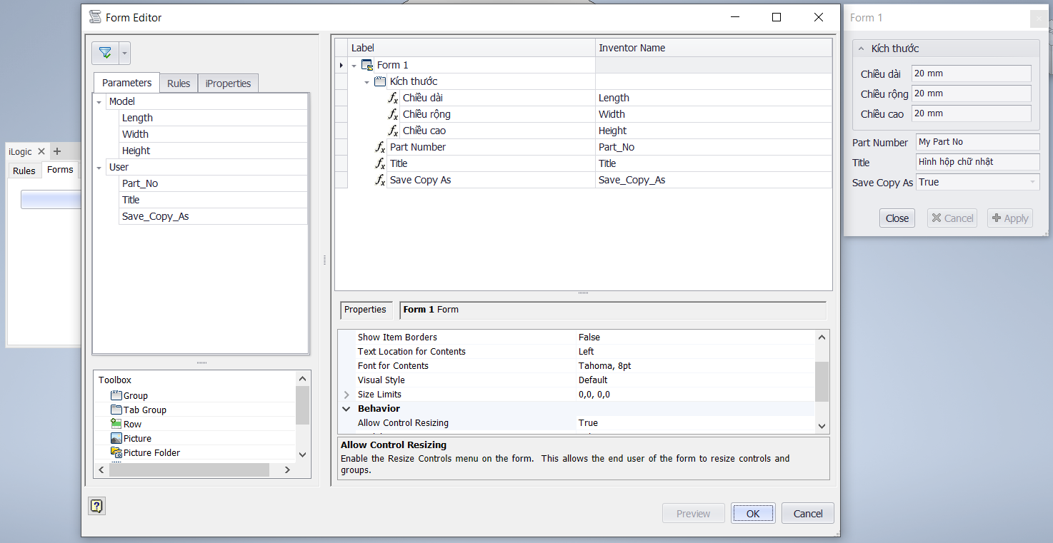 Autodesk Inventor Ilogic Tutorial Z 7318