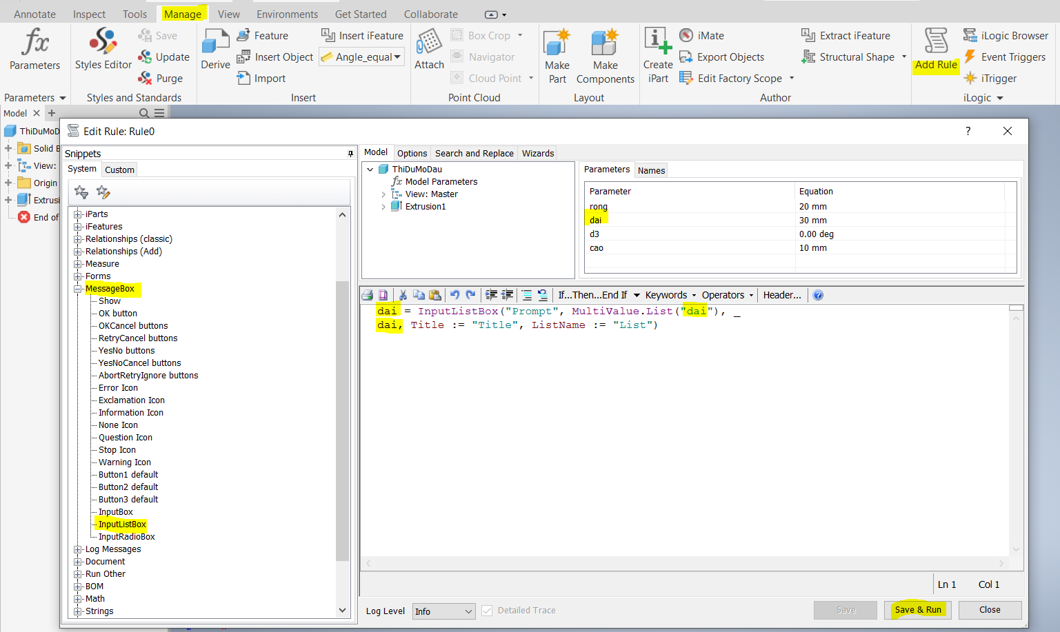 Autodesk Inventor Ilogic Tutorial Z 3690