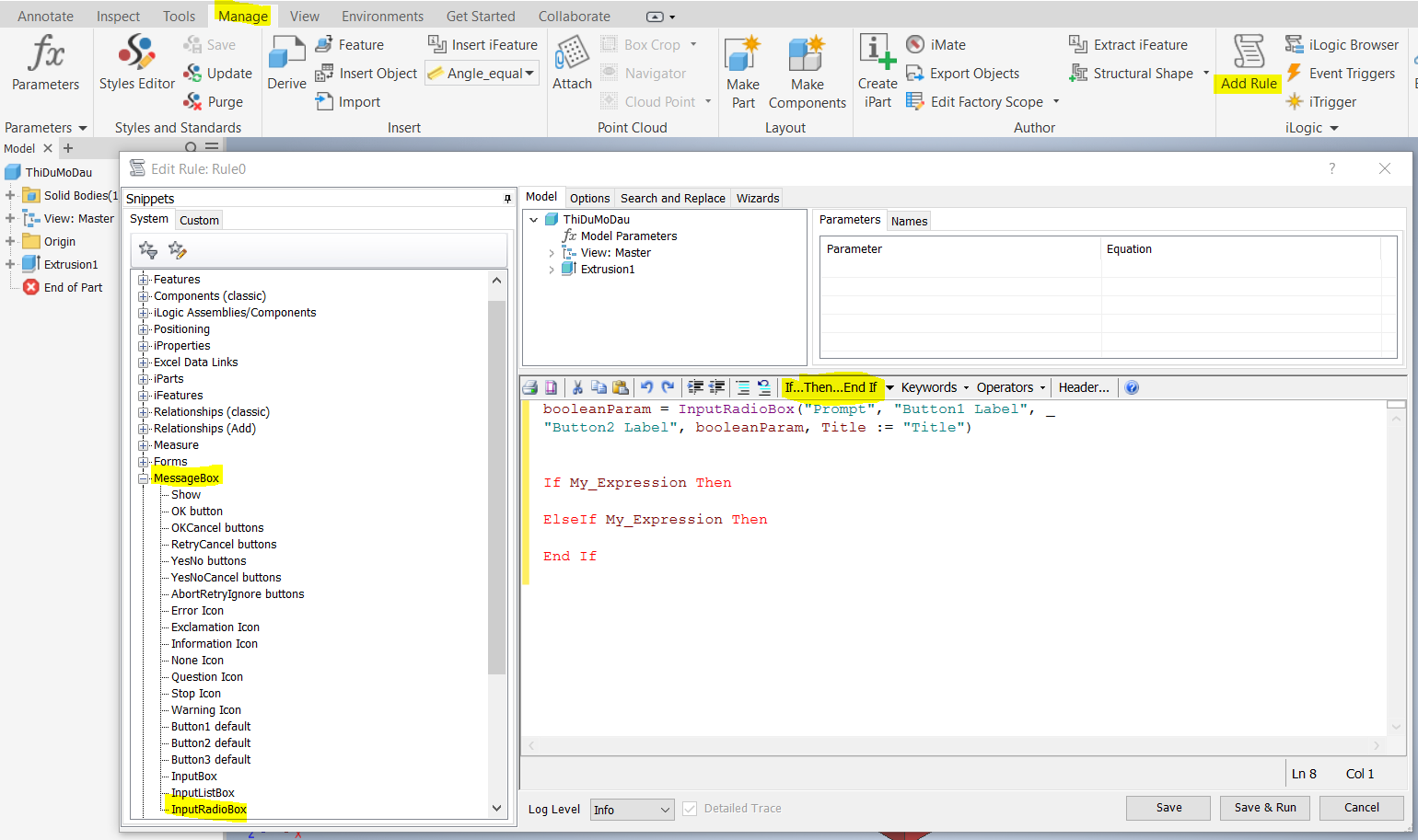 Autodesk Inventor Ilogic Tutorial Z