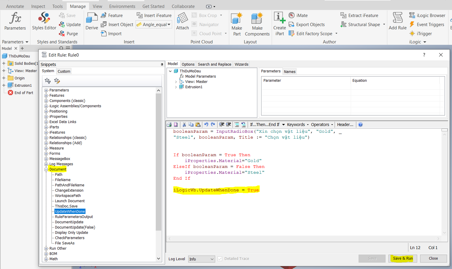 Autodesk Inventor: iLogic Tutorial – z-log.net