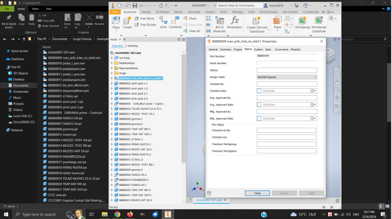 Autodesk Inventor: Cập Nhật Part Number và Part Name Cho Tất Cả Part và SubAssambly Dựa Vào Tên ...