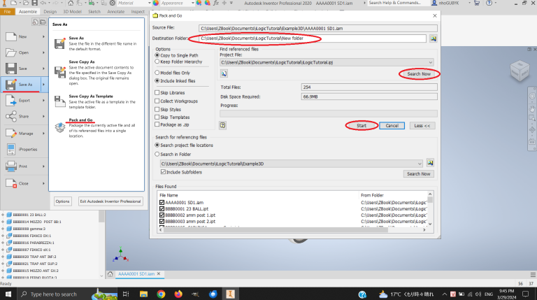 Autodesk Inventor: Copy Tài Liệu Dự Án Sang Thư Mục Khác – z-log.net